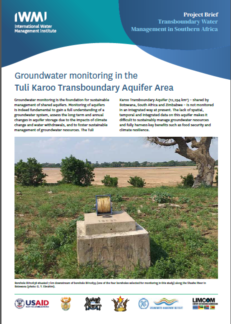 Project Brief: Groundwater Monitoring in the Tuli Karoo Transboundary ...